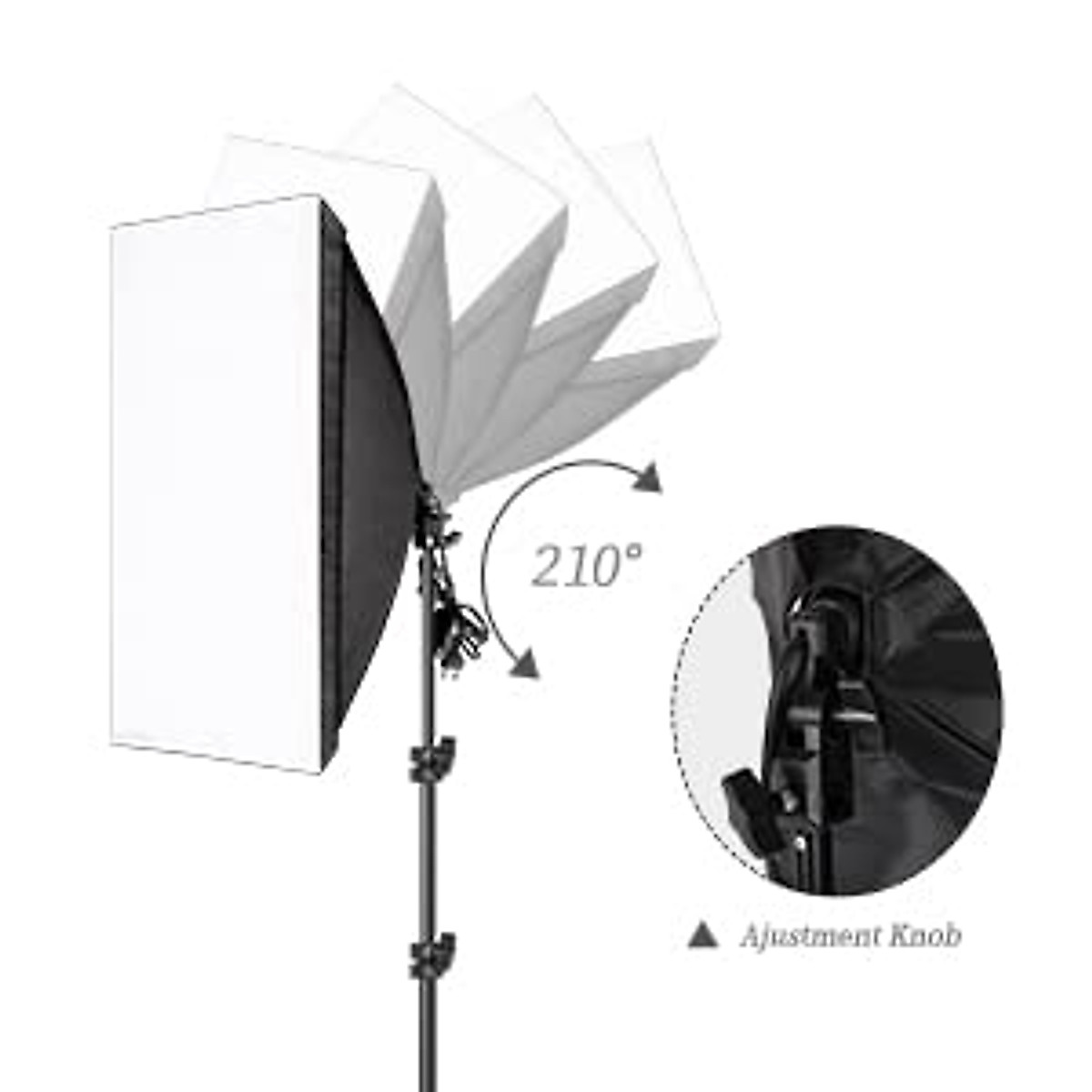 Kshioe Photography Softbox Lighting Kit Continuous Lighting System Photo Equipment Soft Studio Light with Light Stands and Convenient Carry Bag (135w 3 Sets)