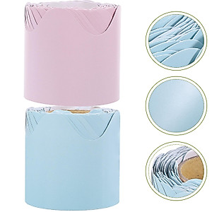 NUOBESTY 2 Rolls Bulletin Board Blackboard Border Decors Removable Border Trim Delicate Border Trim Blackboard DIY Trim Bulletin Scalloped Borders Paper Detachable Glitter Primary School