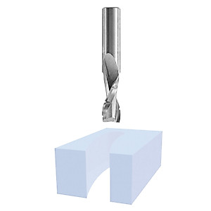 Bosch 85915M Solid Carbide 1/2-Inch x 1-1/4-Inch Up Spiral Chip Breaker Double Flute 1/2-Inch Shank Router Bit