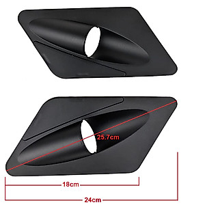 Black Body Plastic Front Side Fender Vent For Taotao Hawk Boulder Vitacci IceBear RPS TrailMaster 110B 50cc 70cc 90cc 110cc Quad ATV (Version 2)