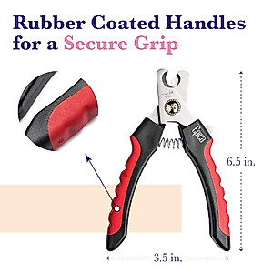 Epica Professional Dog Nail Clipper | Dog Nail Clippers for Large Dogs | Easy and Safe Dog Grooming Clippers |Heavy Duty Cat Nail Clipper with Safety Guard (Large)