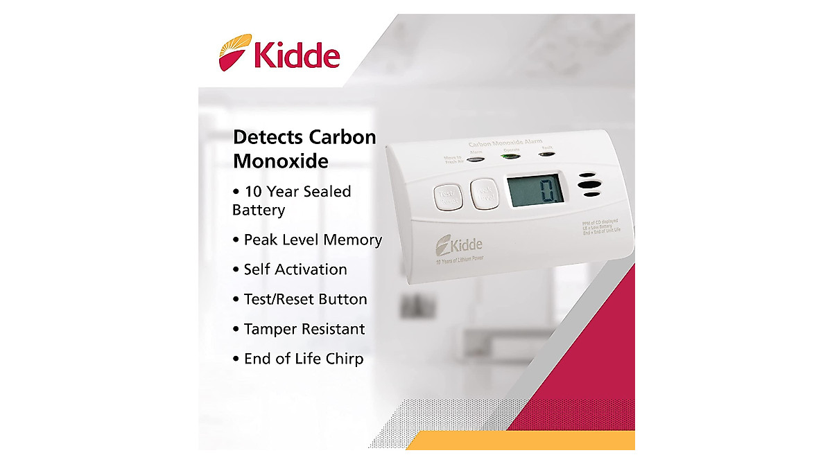 Kidde Carbon Monoxide Detector with 10-Year Battery - Reliable Safety