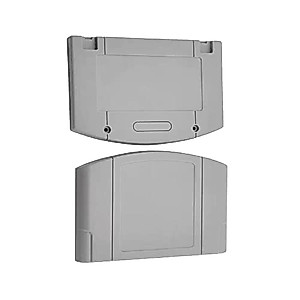 PRYMALL N64 Game Cartridge Shell with Custom Printed Label (Regular, Gray)