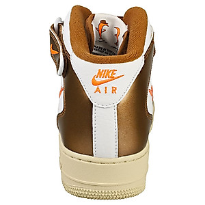 NIKE Unisex Fashion Sneakers, White Total Orange Ale Brown 100, 10.5 US Men