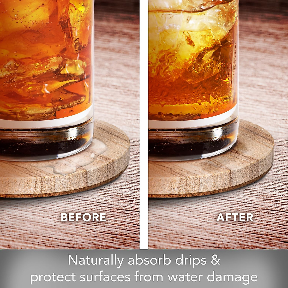 Thirstystone Brand - Desert Sand Coaster, Multicolor All Natural Sandstone - Durable Stone with Varying Patterns, Every Coaster Is An Original 4 inch round