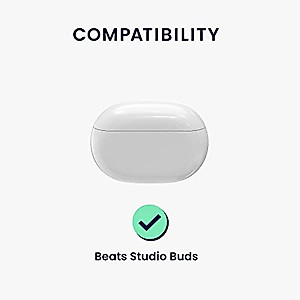 kwmobile Silicone Case Compatible with Beats Studio Buds - Case Protective Cover for Headphones - Black