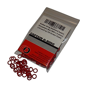 Captain O-Ring - Rubber Oring Keyboard Switch Dampeners/Sound Reducers Red [40A-L 0.2mm Reduction] (135 pcs w/Screen Cloth)