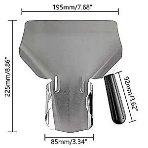 Bonsicoky Stainless Steel French Fry Popcorn Scoop, Quick Fill Tool for Food Bags & Boxes, Multipurpose Utility Scooper for Bagger French Fries, Snacks, Desserts, Ice, Dry Goods