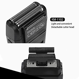 kemei Men's Reciprocating Cordless Razor Razor Electric Rechargeable Razor Precision Beard Sideburn Trimmer Razors Twin Blade Multifunction Grooming Razor