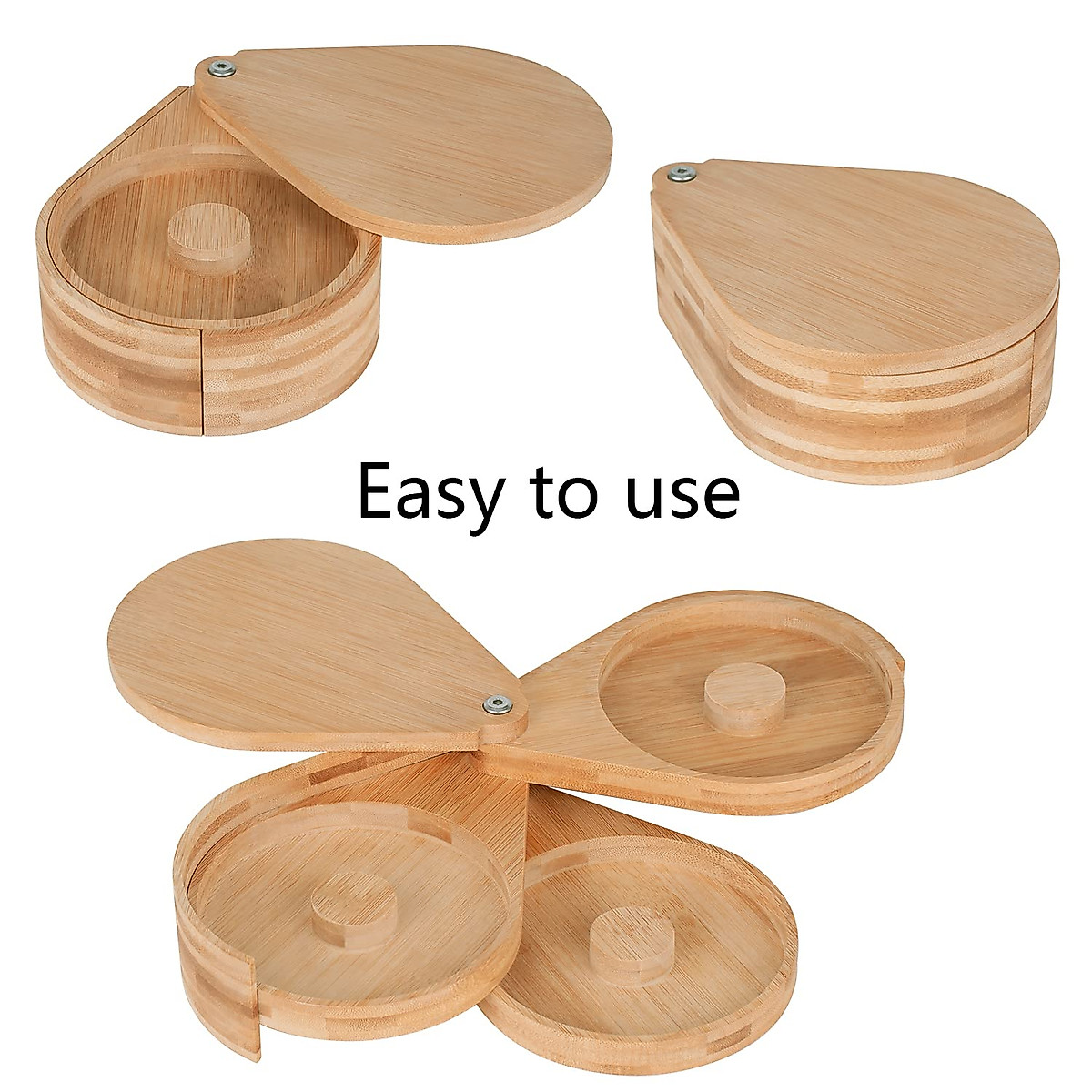 Margarita Salt Rimmer, Baraiser Bamboo Glass Rimmer, 3-Tier Bar Salt and Sugar Rimmer for Cocktails