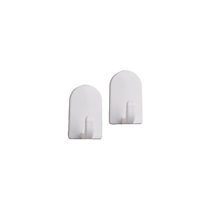 InterDesign Self-Adhesive Mini Hook, White, Set of 6