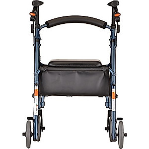 NOVA Medical Products GetGo Petite Rollator Walker for Height 4’0” - 5”4”, Blue, 1 Count