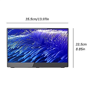Portable Monitor for Laptop 15.6-inch 4K HDR Monitor Office Gaming Host Expansion Screen IPS External Screen 3840 * 2160 Resolution Multi-Function Secondary Screen External Screen (Size : Non-Touch)