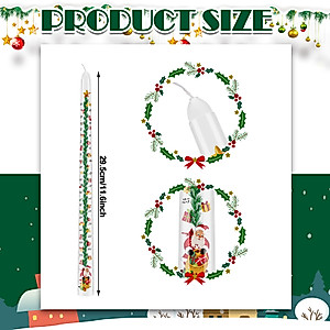 Jutom 3 Pcs Christmas Advent Candle Countdown Christmas Calendar Candle Christmas Gifts Advent Calendar, 12 Inch