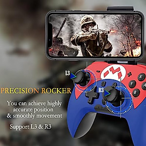 Joso Mobile Game Controller for iPhone iPad, Direct Play, Bluetooth Gaming Gamepad Joystick Works with Most iOS, iPad, MFi Games, Call of Duty Mobile(COD), Genshin Impact, Asphalt 9, Real Racing 3