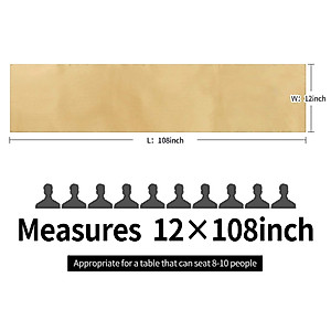 10-Pack Satin Table Runner Light Gold 12 x 108 inches Long, Table Runners for Wedding, Birthday Parties, Banquets Decorations（10 Pack, 12x108 Inch, Light Gold）