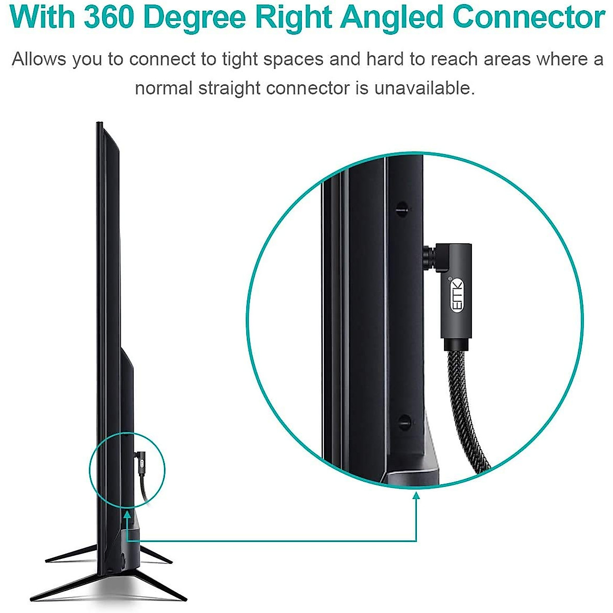 EMK 90 Degree Toslink Optical Cable 360 Degree Free-Rotating Plug Fiber Optic Cable S/PDIF Toslink Male to Male Cable for Home Theater, Sound Bar, TV, PS4, Xbox,Grey (3.3ft/1m)