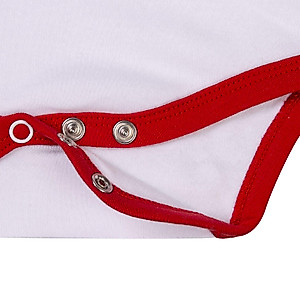 BKD Newborn Baby Boy Girls Clothes Unique Soccer Onesie Bodysuit US Soccer Baby Outfit L&S Sleeve Soccer Infant Creeper (USA-WBL, 6-12 Months)