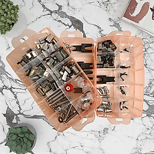 lukar 3-Tier Stackable Storage Container with 30 Adjustable Compartments Craft Storage/Craft Organizers and Storage Bead Organizer Box Art Supply Organizer