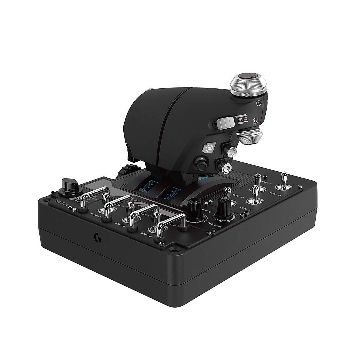 Logitech G X56 H.O.T.A.S Throttle and Joystick Flight Simulator Game Controller, 4 Spring Options, +189 Programmable Controls, RGB Lighting, 2x USB, PC - Black