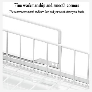 LEAYAN Under Sink Storage Storage Shelf for Bathroom Kitchen, Sliding Under Cabinet Organizer for Bathroom Kitchen Pull Out Drawer Under Cabinet Shelf Under Sink Rack Shelf, White 40.2x30x21.3cm