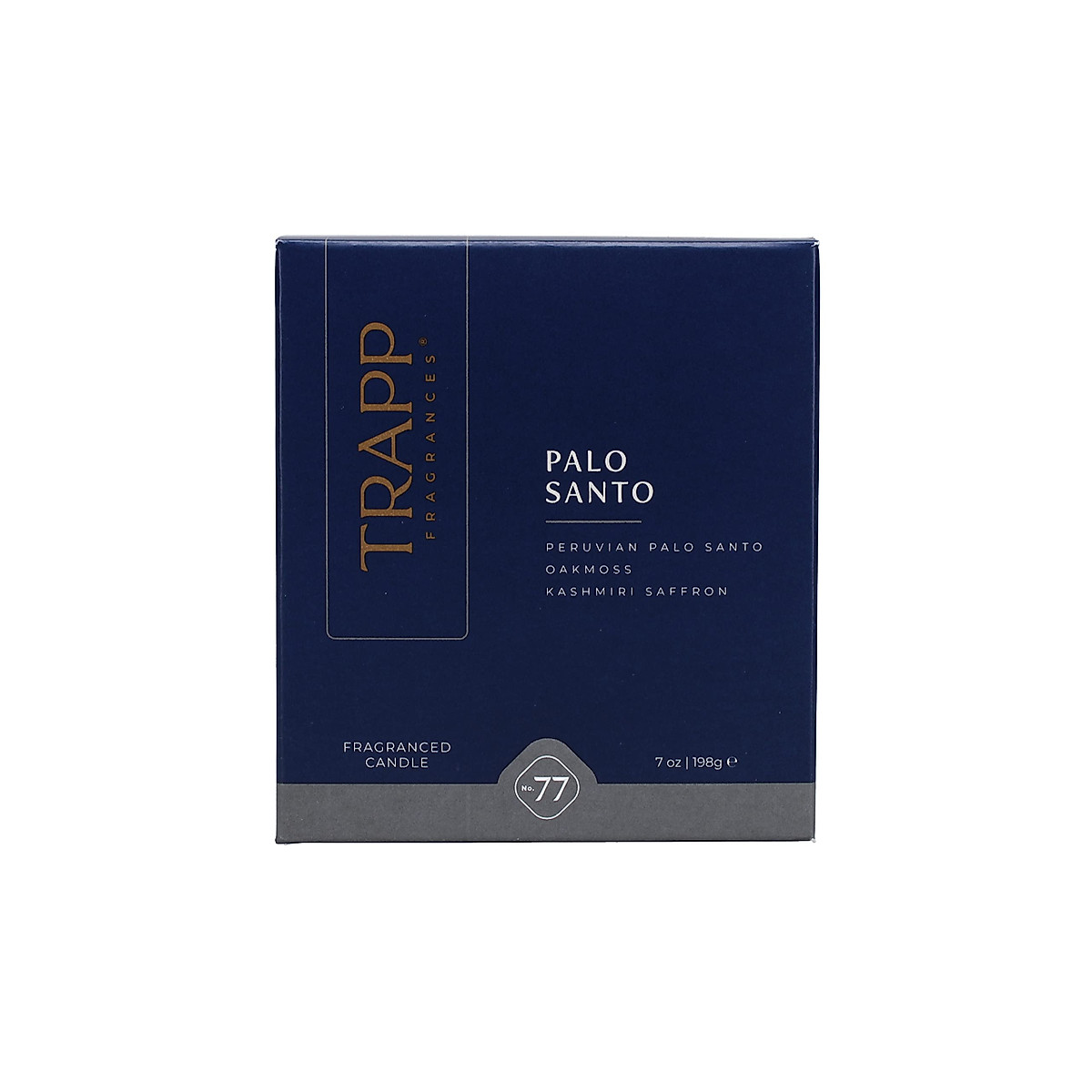 Trapp - No. 77 Palo Santo - 7 oz. Signature Candle - Aromatic Home Fragrance with Earthy Scent of Peruvian Palo Santo, Oakmoss, & Kashmiri Saffron Notes - Petrolatum Wax