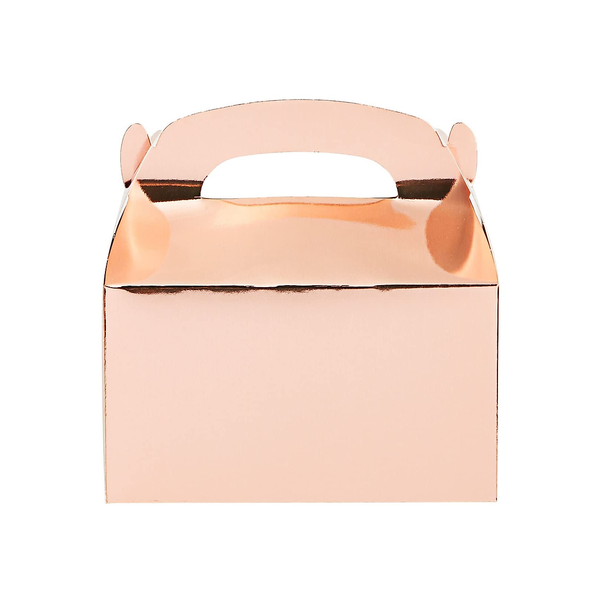 Juvale 24 Pack Rose Gold Gable Boxes for Baby Shower, Wedding, Birthday Themed Party Favors (6.2 x 3.5 x 3.6 In)