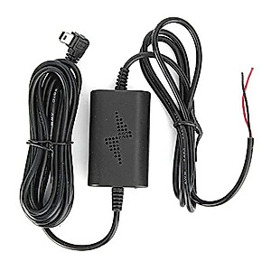 Gorgeri Dash Cam Hardwire Kit,12V/24V to 5V 2.5A Parking Monitor Converter Cable Left Angle Mini USB Step-Down Line for Parking Monitoring,Parking Monitoring Line