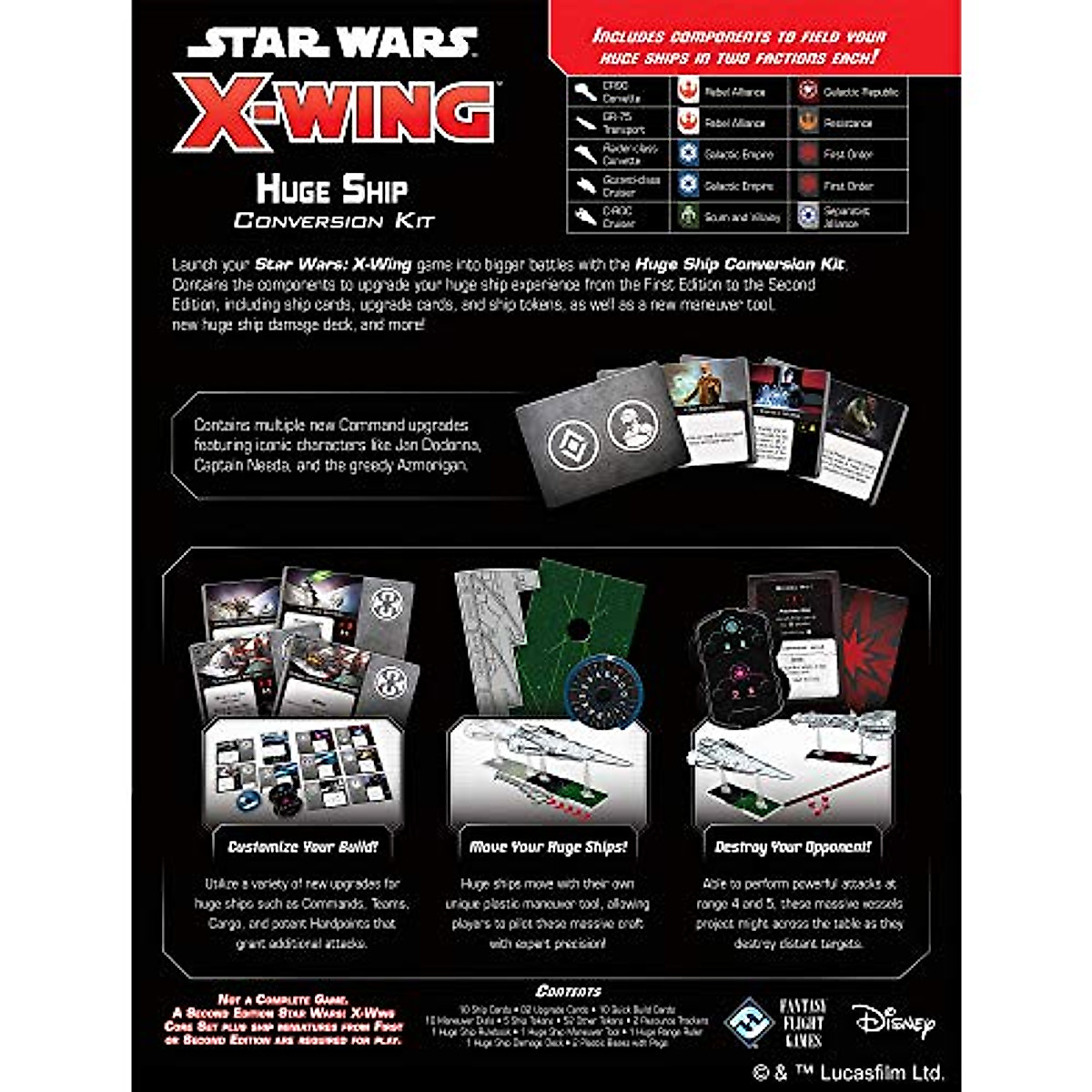 Star Wars X-Wing 2nd Edition Miniatures Game Huge Ship CONVERSION KIT - Strategy Game for Adults and Kids, Ages 14+, 2 Players, 45 Minute Playtime, Made by Atomic Mass Games