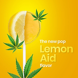 HHW Hemp Lollipops - Natural Hemp Oil Infused Lollipop, (1-Pack - 3 Pops) (Lemonade)