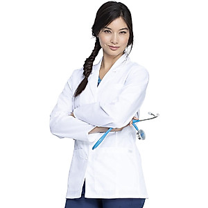 Dickies Women's 28" Poplin Lab Coat 84401, S, White