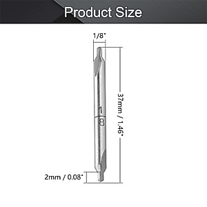 Auniwaig 5pcs Center Drill Bits Set, 1/8-inch High Speed Steel 60-Degree Angle Center Drill Bits Kit Countersink Tools for Lathe Metalworking