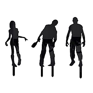 Halloween Decorations Zombie Yard Sign Stakes Silhouette Garden Stakes Outdoor Statues Decor Patio Yard Signs Halloween Yard Art Props Scary Holiday Home Garden Party Supplies