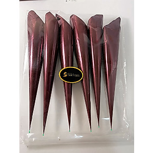 SaVvam Empty Pre-rolled cones for making henna cones, Handmade Rolled Mylar Cellophane Cones For Henna Paste, Temporary Tattoo, Jaqua Designs, Cake Icing, Cake Decoration Large (12 EMPTY CONES)