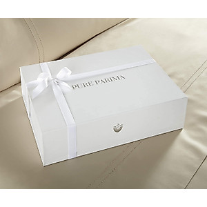 Pure Parima Luxury 100% CEA Certified Egyptian Cotton Sheet Bed Set, Extra-Long Staple, Cool, Breathable, Ultra Comfort, Double Hem-Stitched, Flat, Fitted, and 2 Pillow Cases (Ivory, King)