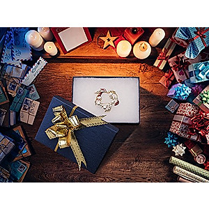 MESHA Cardboard Jewelry Boxes, 5.25x3.75x1 Cotton Filled Jewelry Gift Box with Lid, Jewelry Boxes for Small Business, Packing, Shipping, Necklace, Earring, Bracelet, Blue, Pack of 20 Jewelry Boxes