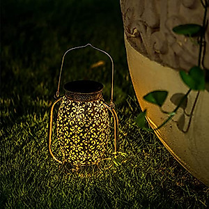 YJFWAL Big Solar Lantern Lights, Hanging Lights Outdoor, Pathway Lights, Solar Table Lights Waterproof, for Garden, Patio, Lawn, Yard, Deck, Tree, Party Decor (Warm White)