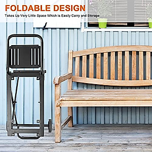 Tabletop Griddle Stand for Blackstone 22 17 Inch Grill, Heavy-Duty Foldable Griddle Cart with Wheels, Griddle Trolley Dining Table, Grill Replacement Part for Outdoor Camping BBQ Cooking Tailgating