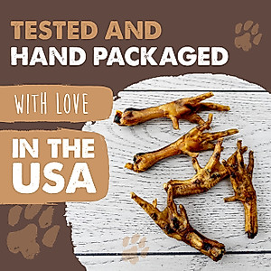 Mighty Paw Naturals Chicken Feet Dog Treats (30 Pack) | 100% Natural Dehydrated Chicken Feet for Dogs. Dried Chicken Feet for Dogs and Pets. Single Ingredient Chews
