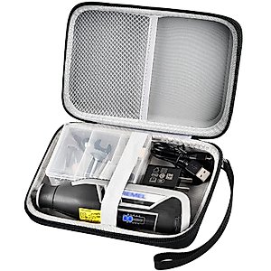 Case Compatible with Dremel Lite 7760 N/10 4V Multi-Purpose Rotary Tool Kit, Hard Carrying Storage Bag Organizer Fit for USB Charging Cable and Accessory Set (Box Only)