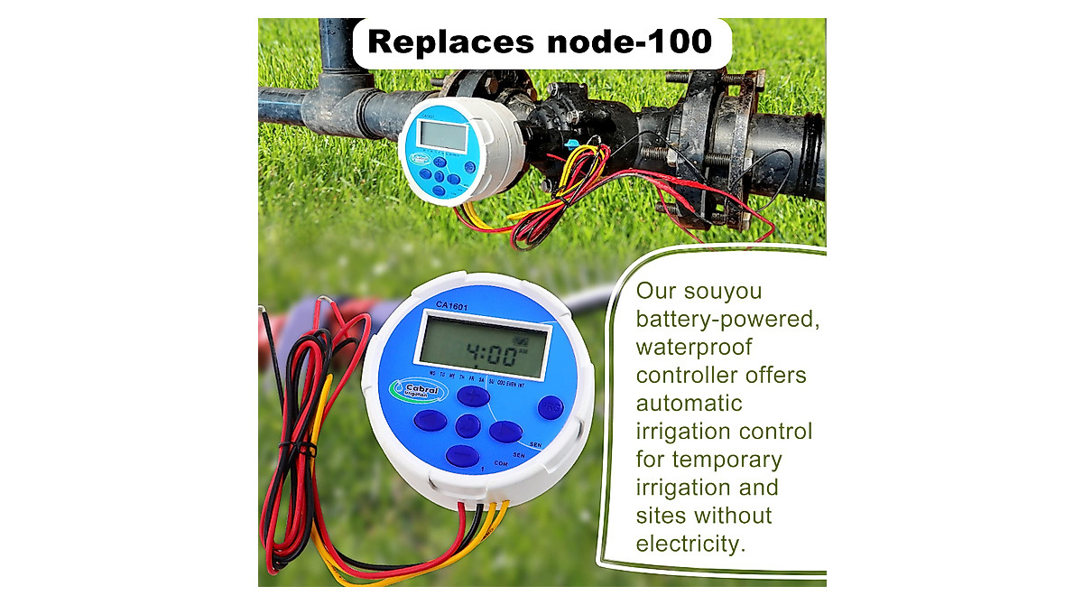 Node-100 Industries Sprinkler Battery Controller with Solenoid ...