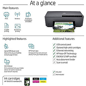 HP OfficeJet Pro 6230 Wireless Color Printer, Works with Alexa (E3E03A)