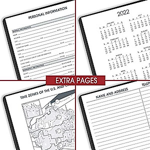2022 Weekly Planner by AT-A-GLANCE, 6-3/4" x 8-3/4", Medium, Open Scheduling, Black (7085505)