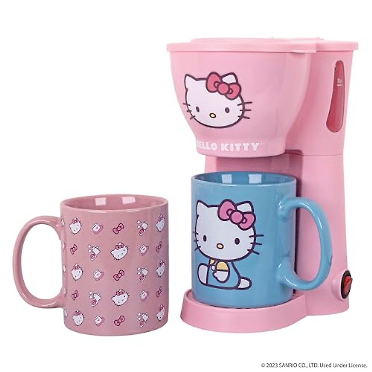 Uncanny Brands Hello Kitty Coffee Maker Gift Set with 2 Mugs