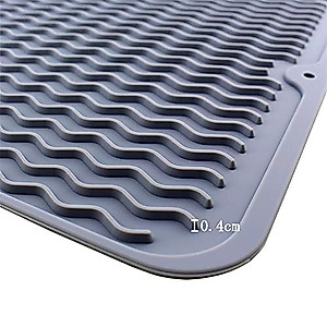 Silicone Dish Drying Mat 3PCS for Easy Clean,Heat-resistant,Eco-riendly,Multiple Usage.For Kitchen Counter or Sink,Table Insulation and Microwave Oven Oil Drainage