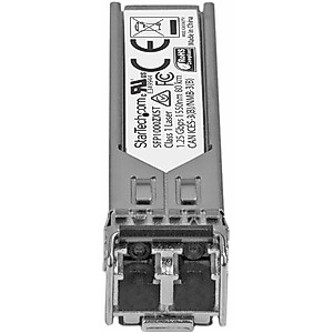 StarTech.com MSA Uncoded Compatible SFP Module - 1000BASE-ZX - 1GbE Single Mode Fiber (SMF) Optic Transceiver - 1GE Gigabit Ethernet SFP - LC 70km - 1550nm - DDM (SFP1000ZXST),Silver