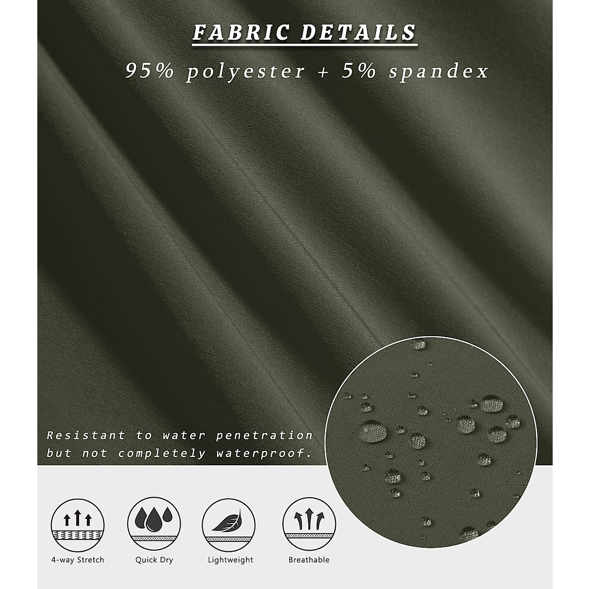 MAGCOMSEN Mens 3/4 Capri Pants Outdoor Quick Dry Knee Length Gym Drawstring Training Workout Running Shorts Army Green, 40