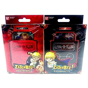 Zatch Bell The Card Battle Starter Sets Full Box Includes 4 Set #1 & 4 Set #2 Packs Collectible Playing Cards