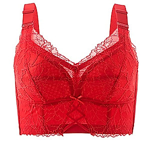 DUOWEI Sports Bra Packs for Women Womens Sexy Lace Gathered Bra Straps Breast Cup Underwear (no Sports Bras for Girls