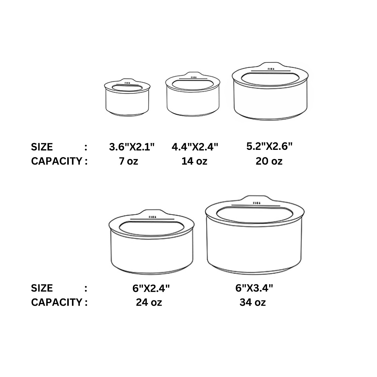 Neoflam FIKA One 16-Pieces Kitchen Reusable Porcelain Ceramic Food Container with Glass Lid, Microwave, Oven, Dishwasher Safe Fridge Storage for Leftover, Meal Prep Organization (Cream White)